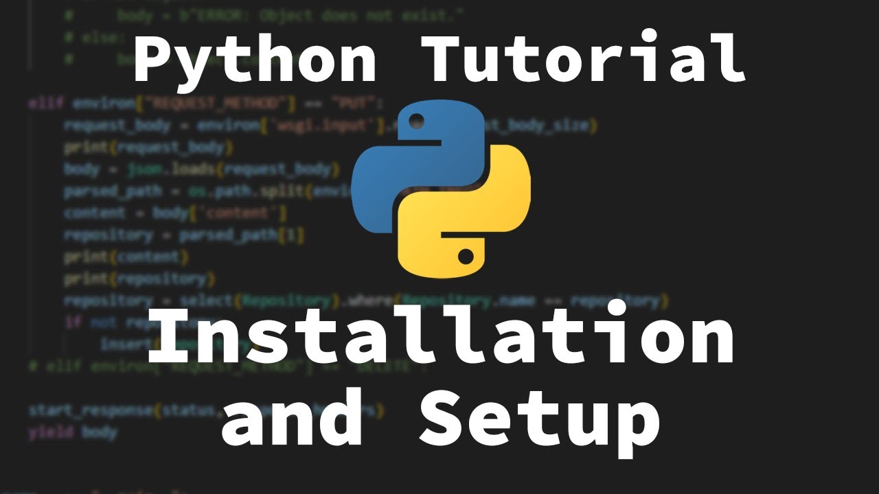 Python Tutorial for Beginners (Part 1) - What is Python and Setup - YouTube