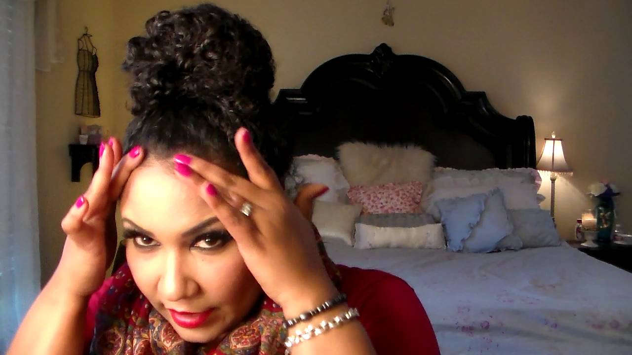 Messy Cotton Candy Bun Tutorial - YouTube
