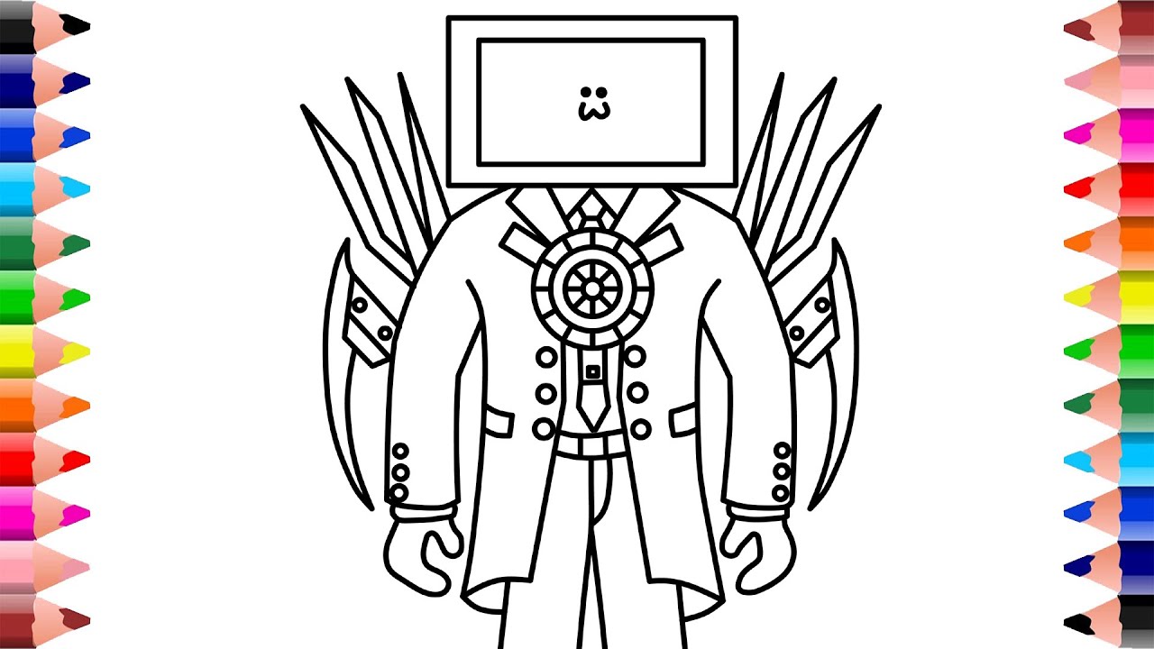 How to draw titan tv man from skibidi toilet - Titan tv man drawing ...