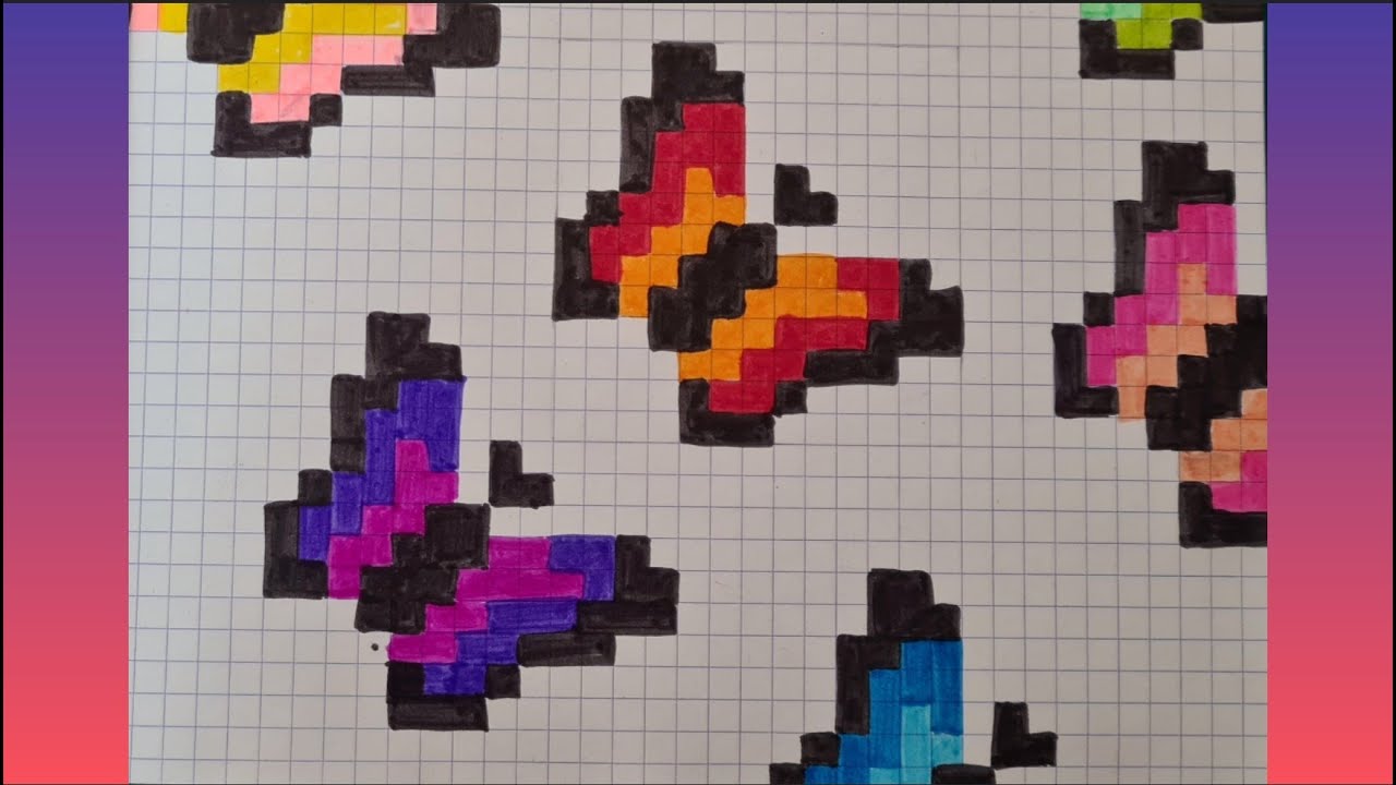 Pixel Art: Papillon - YouTube
