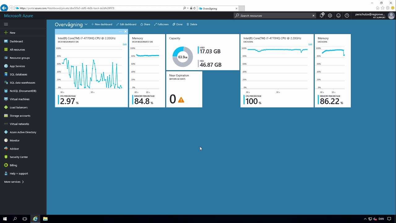 Azure Server Management Tools overvågning, flere servere og værktøjer ...