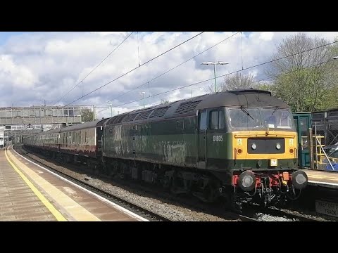 Class 47805 Passing Leighton Buzzard (19/04/2024) - YouTube