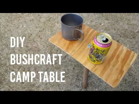 DIY bushcraft camp table - YouTube