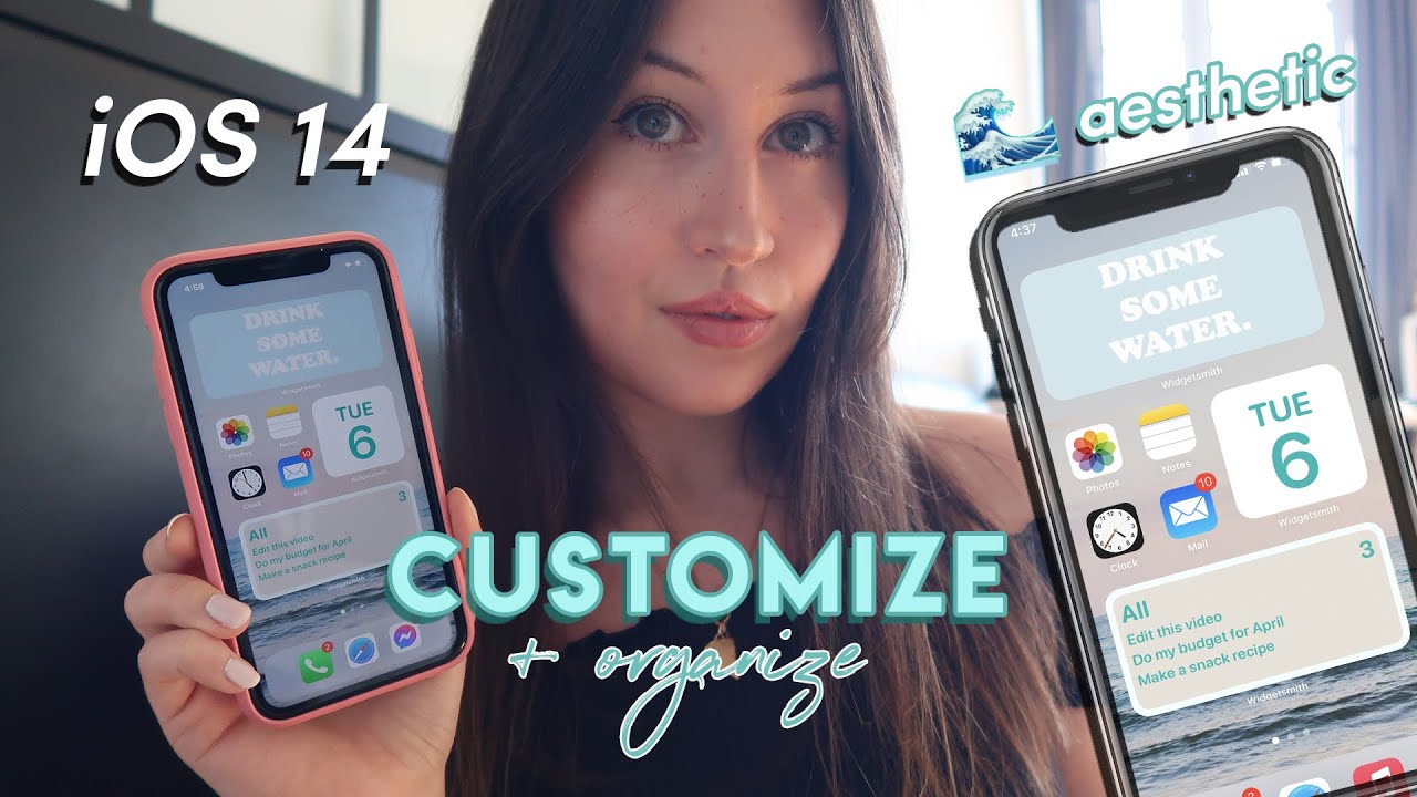 HOW TO CUSTOMIZE your iOS 14 widgets (aesthetic ocean vibes!!🌊) + phone ...