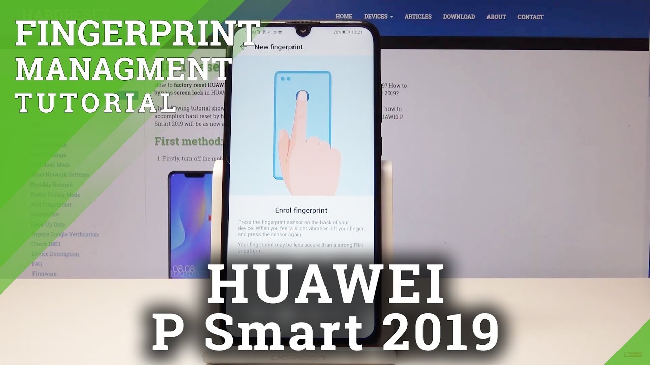 How to Add Fingerprint on HUAWEI P Smart 2019 - Set Up Fingerprint ...