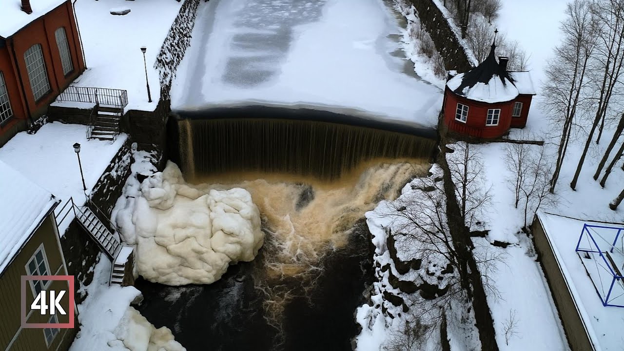 Winter Drone View of Old Town Helsinki (Vanhakaupunki) | Stunning River ...
