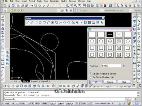 AutoCad draw Tutorial part04 - YouTube