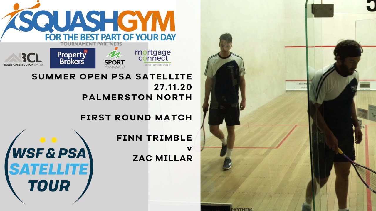 PSA SQUASH MATCH | SQUASHGYM SUMMER OPEN | ZAC MILLAR v FINN TRIMBLE ...