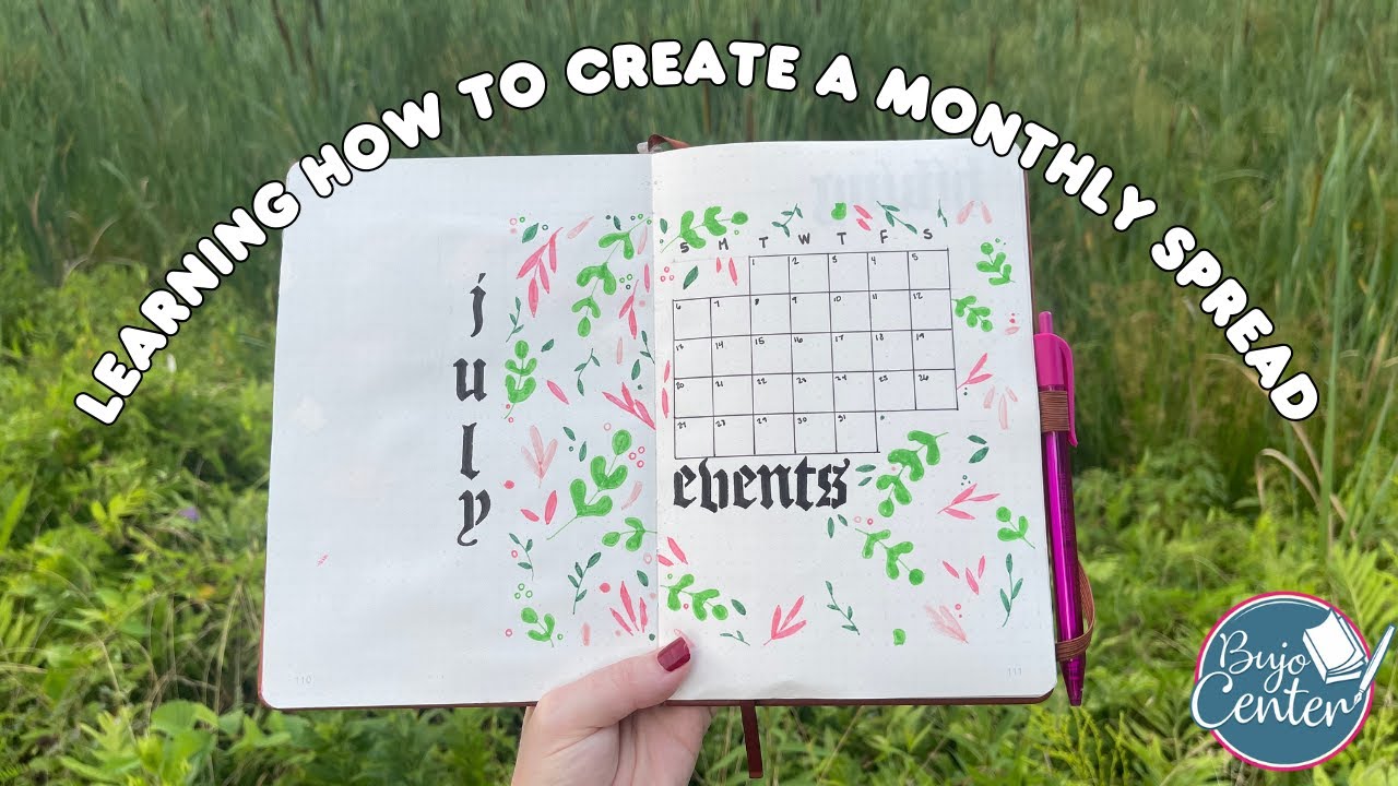 Learning How to Create a Monthly Spread - YouTube
