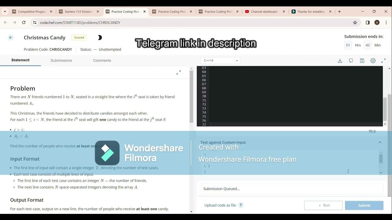 Christmas Candy | Christmas Candy | Codechef STARTERS 114 | Full ...