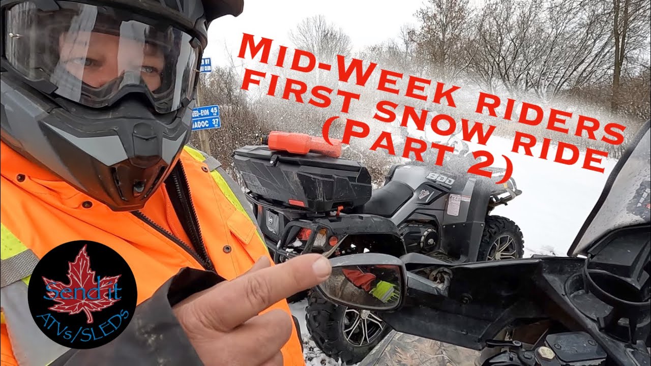 Mid-Week riders first snow ride (Part 2) - YouTube