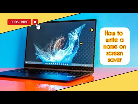 How to write name on screen saver || screen saver pa name kasay Likha # ...