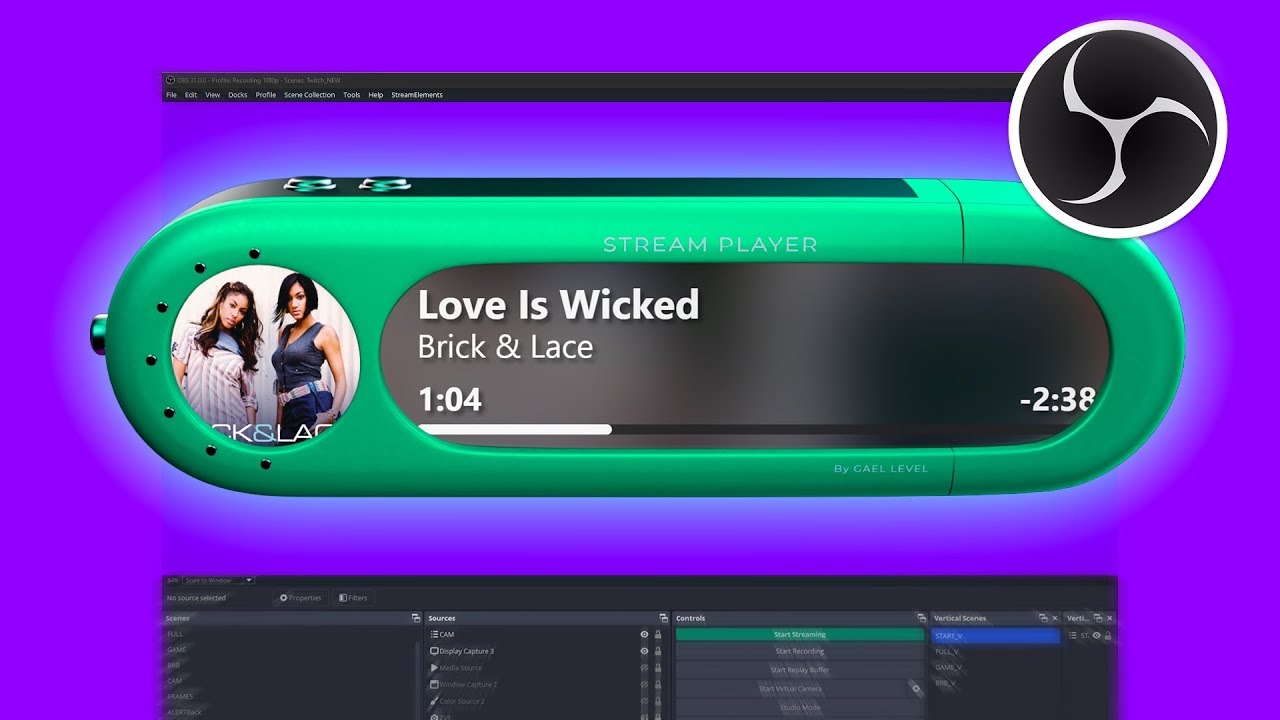 OBS Studio Music Player Widget and 3D Overlay! - YouTube
