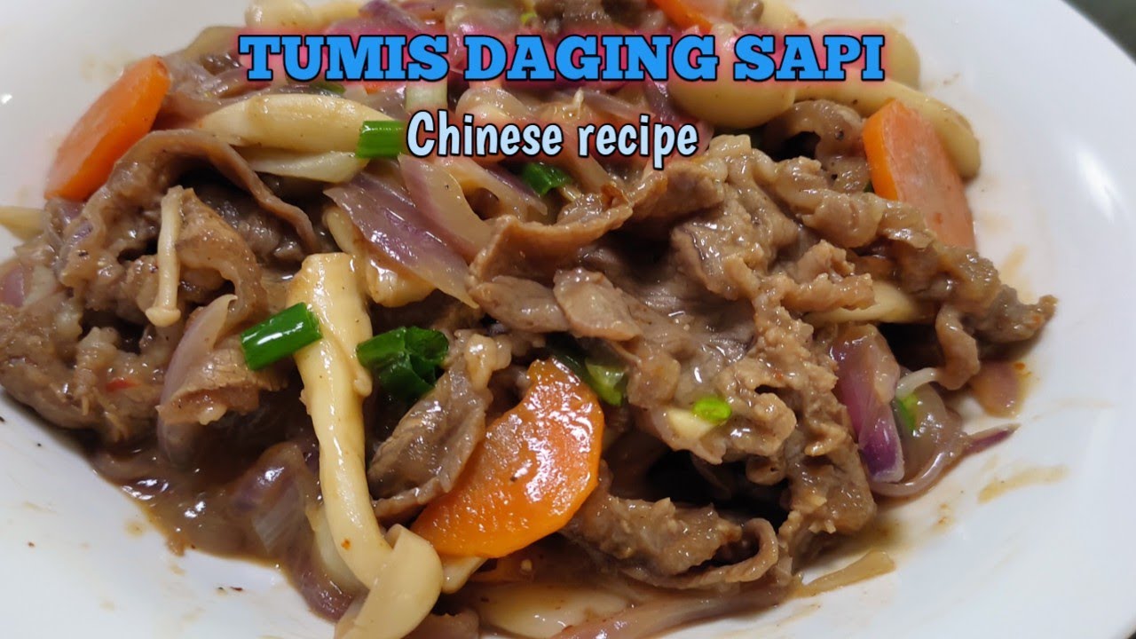 Resep tumis daging sapi ; Gampang cepat saji // Olahan daging sapi ...