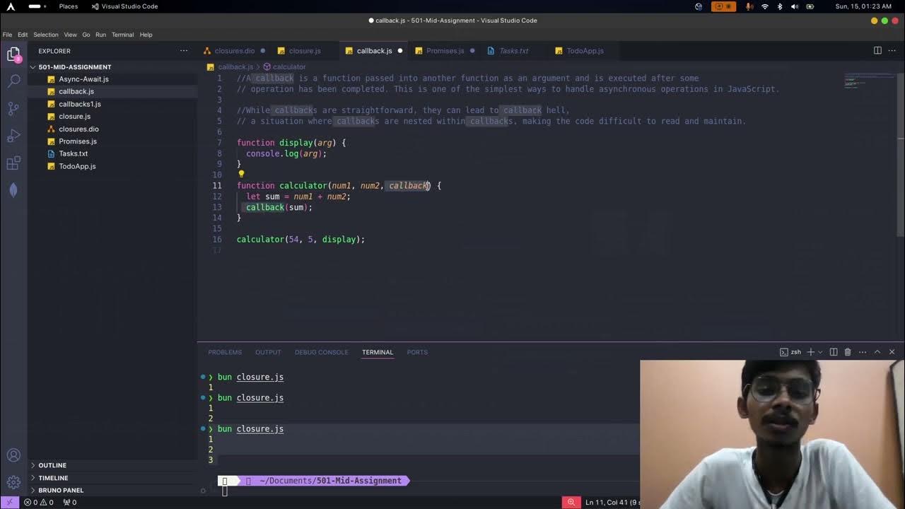 Javascript Closures || Async /await || callbacks || Promises - YouTube
