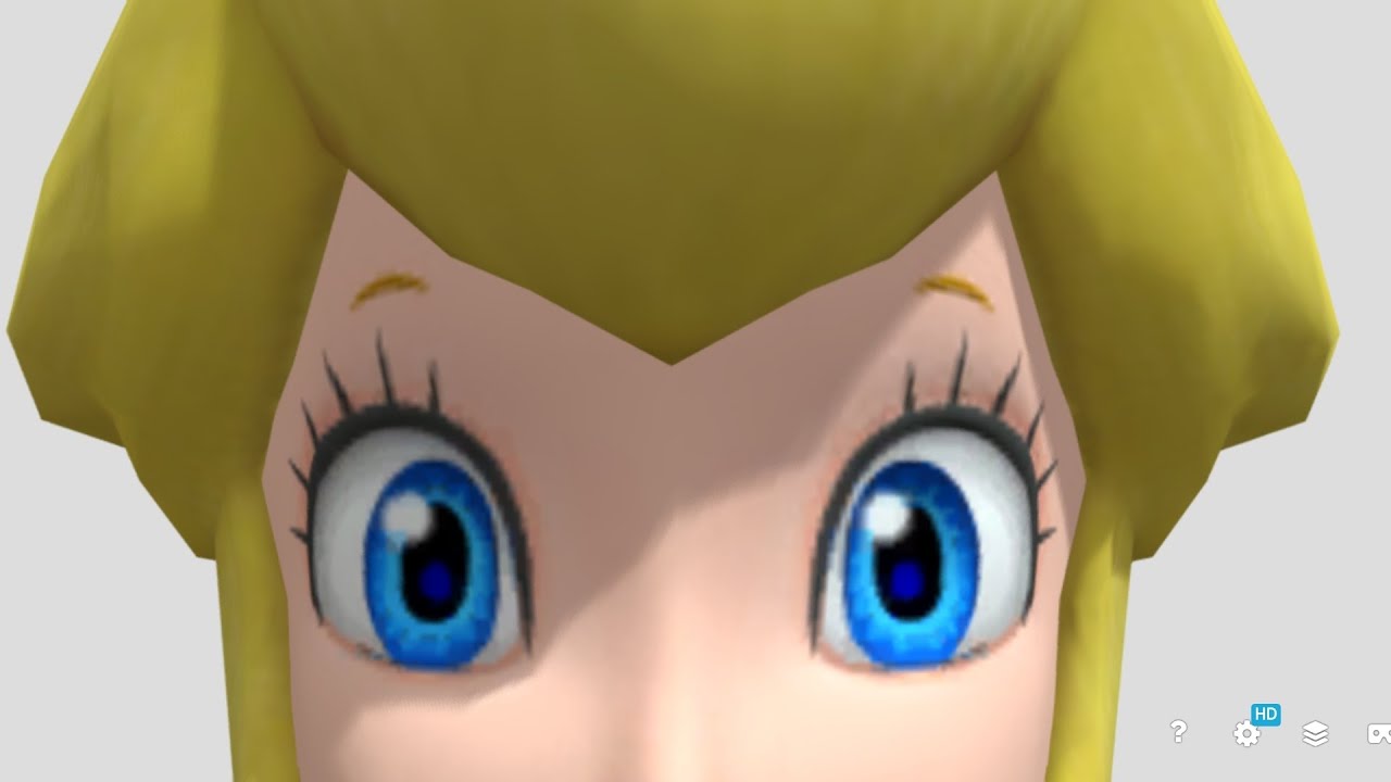 Princess Peach SMG2 Eye Close Up Old vs Princess Peach MK8 Deluxe Eye ...
