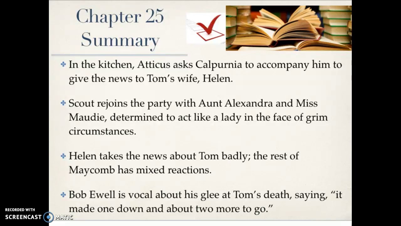 Chapters 25-26 TKAMB Summary - YouTube