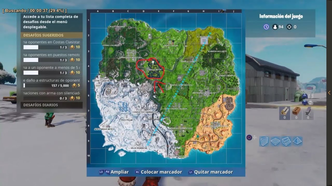 ATERRIZA EN POZA PERMEABLE DESAFIO SEMANA 5 TEMPORADA 7 - FORTNITE ...