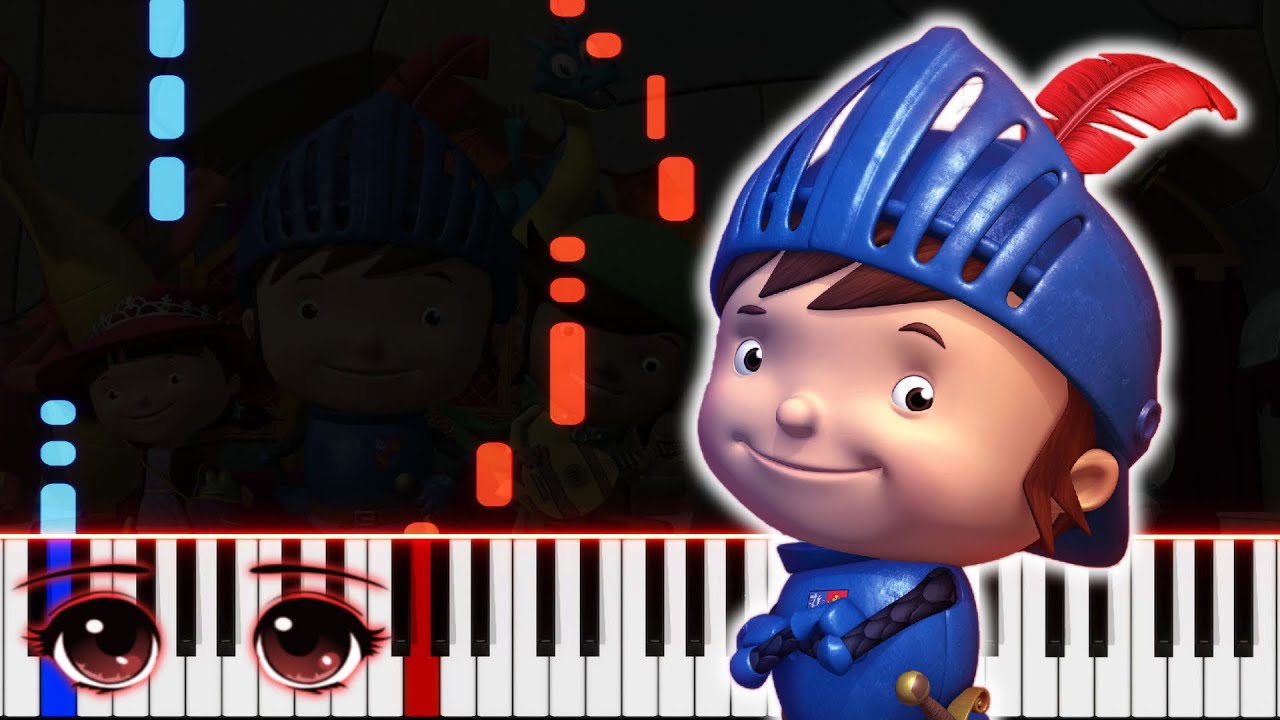 Piano easy | Mike The Knight - Theme Song | PVisualiano - YouTube