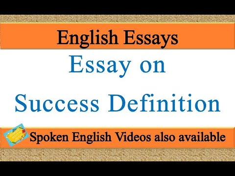 Write an essay on success definition in english | Essay writing on ...