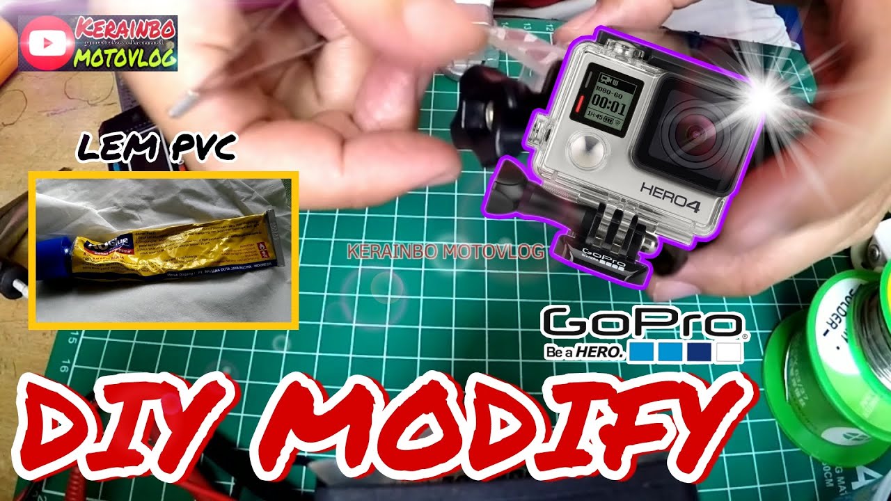 GOPRO HERO 4 DIY MODIFY THE WATERPROOF CASE BY KERAINBO MOTOVLOG #46 ...