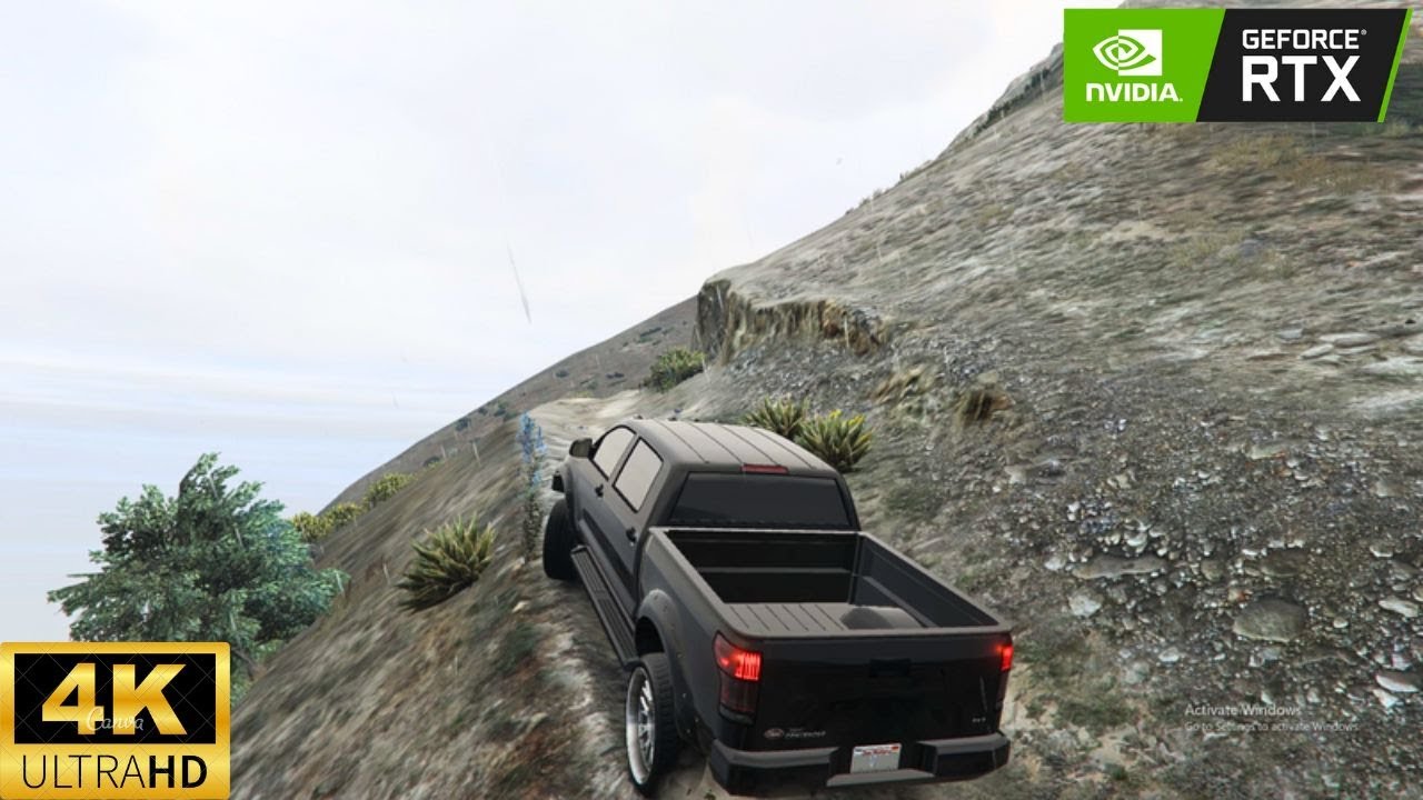 Relaxing Drive, Rain Drive , Off Road Drive Pick Up Car GTA V - YouTube