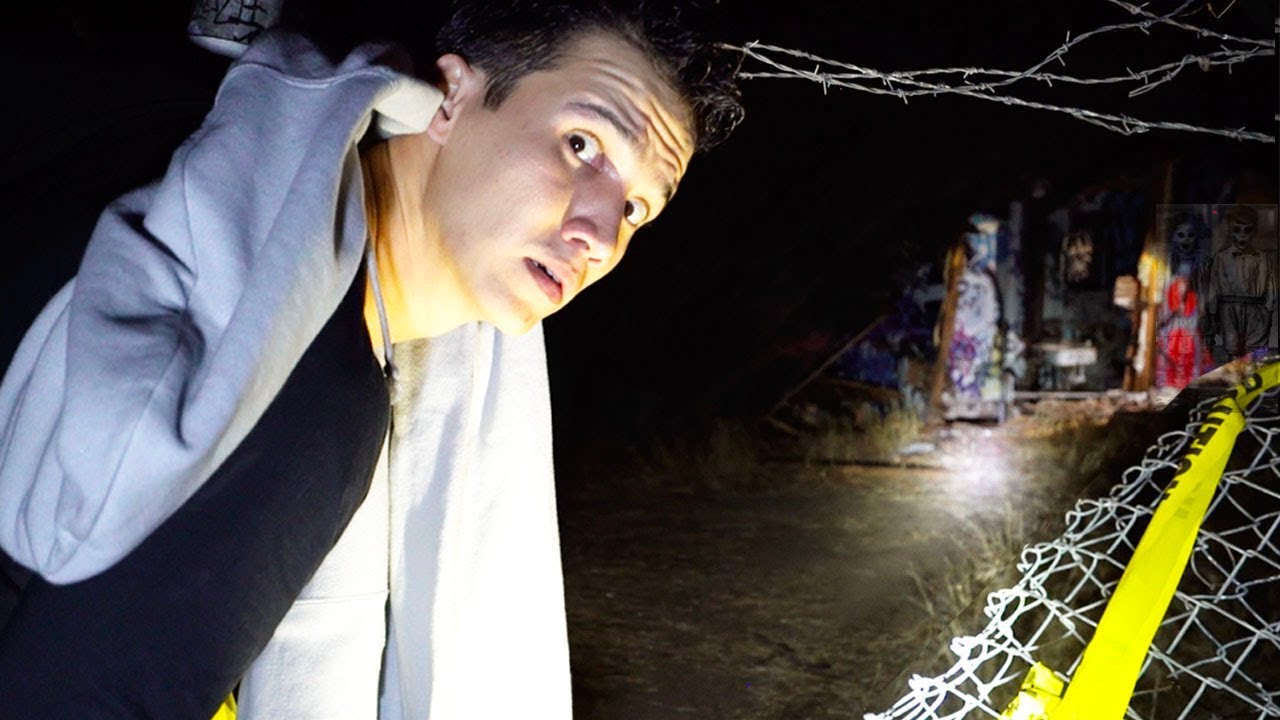 EXPLORING HAUNTED RANCH AT NIGHT (THEY CHASED US OUT!!) - YouTube