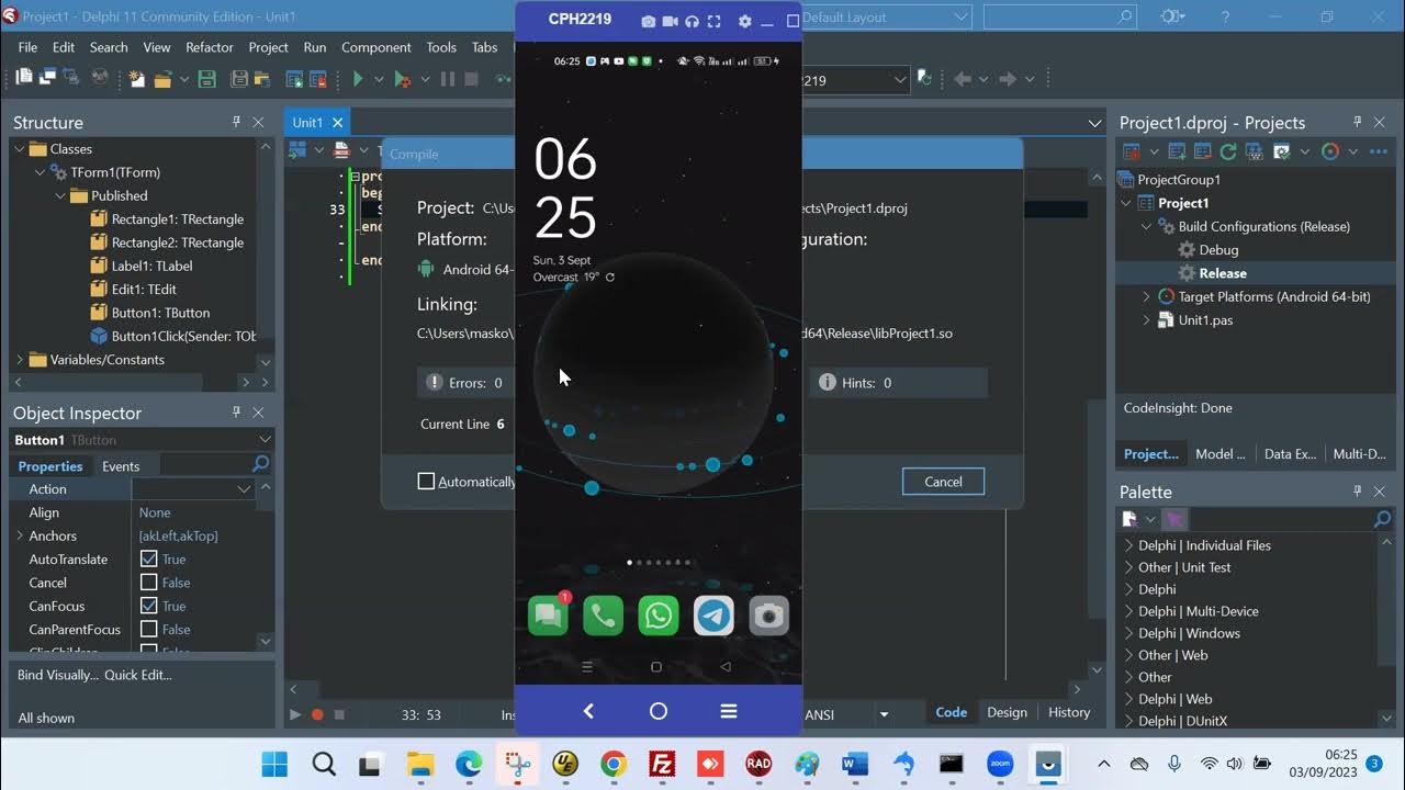 Membuat Aplikasi Android Dengan Delphi 11 CE (Community Edition) - YouTube