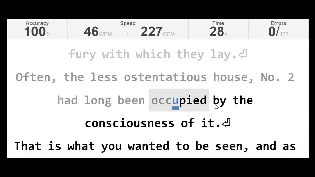 Typing- 46 words per min - YouTube