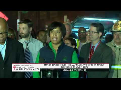 Mayor Bowser 11pm Fire Update: Arthur Capper Senior Housing Facility, 9 ...