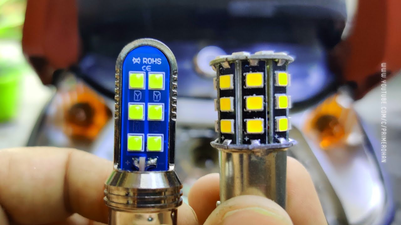 How to replace indicator and brake bulb with led - YouTube