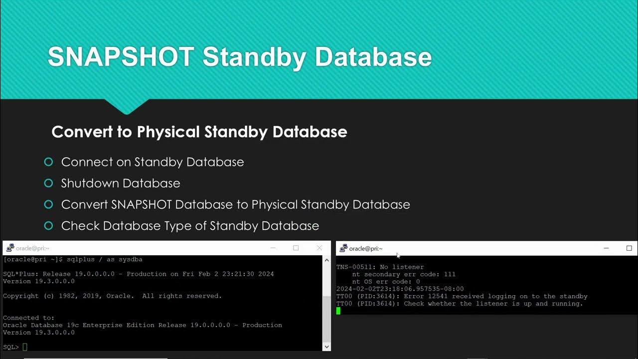Test DR Database and Application | Oracle Snapshot Database | Oracle ...