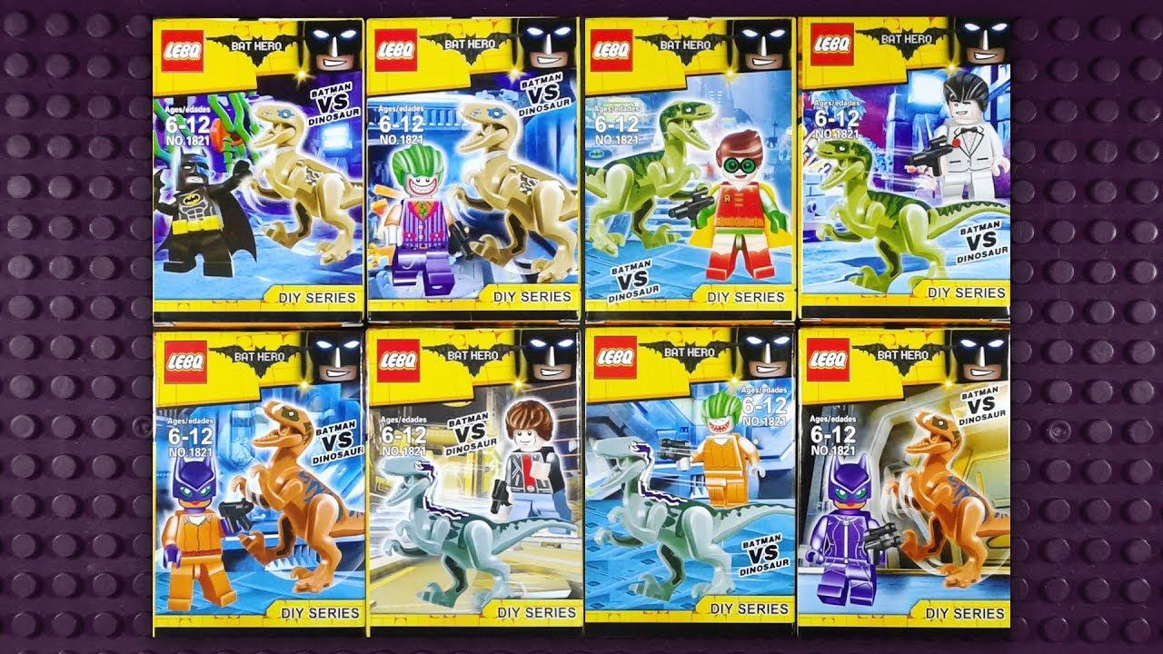 LEGO Batman Movie VS Dinosaur Minifigures (knock-off) LEBQ 1821 - YouTube
