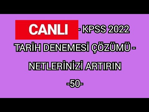 KPSS TARİH DENEMESİ ÇÖZÜMÜ  -50- ÖSYM BU TARZ SORULARI SEVİYOR  #kpsstarihdeneme #kpss2022 #ekpss