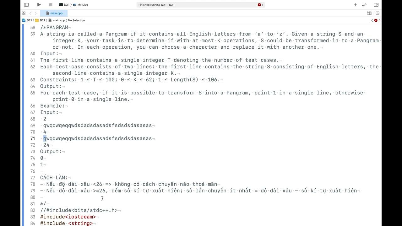 C++: PANGRAM problem - YouTube