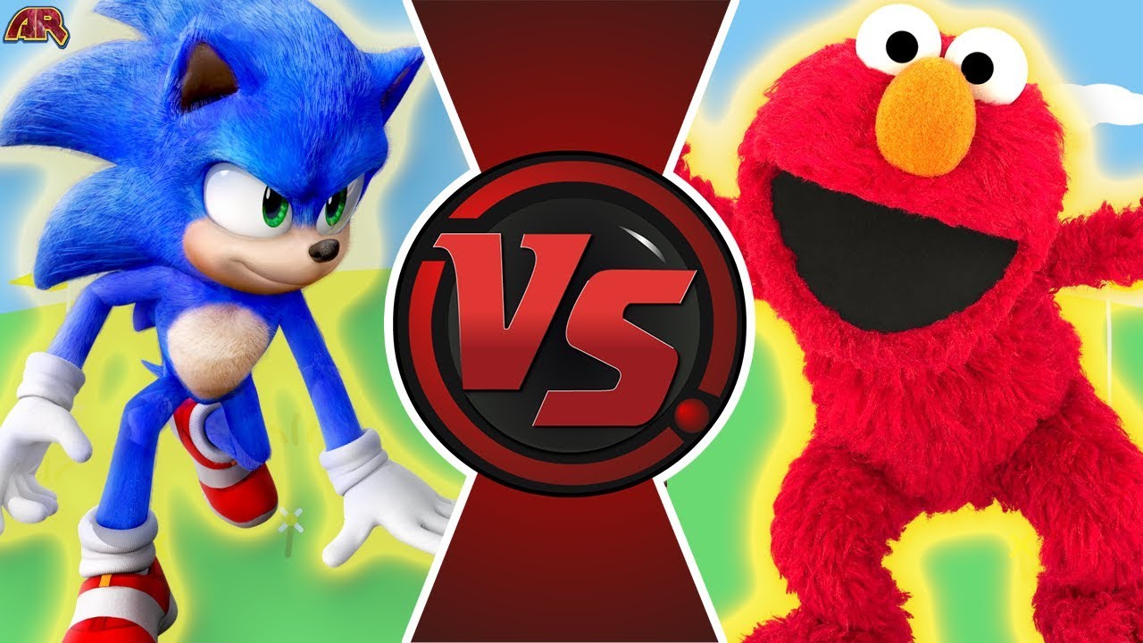 SONIC vs ELMO! (Sonic The Hedgehog Movie Animation) Sonic Cartoon Fight ...