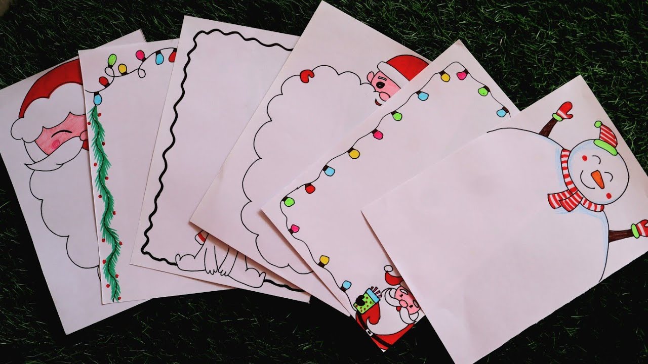 6 Christmas Borders/Simple and Easy Border Design for Christmas ...