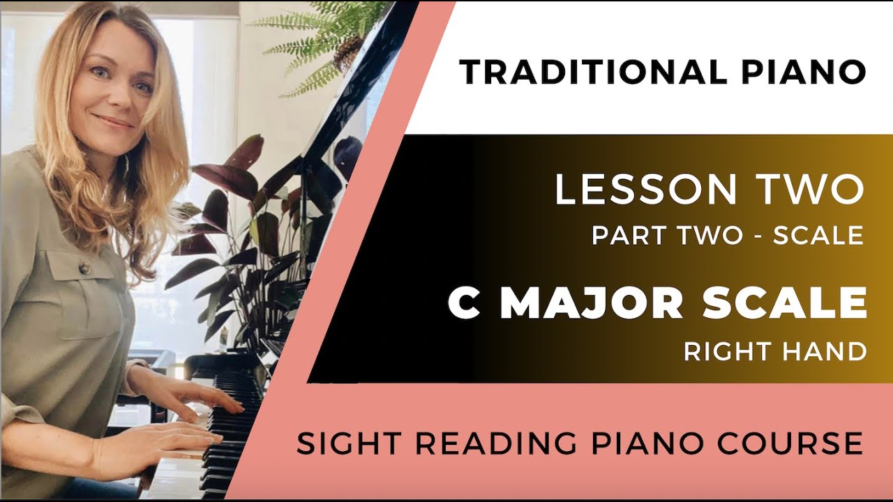 C Major Scale (Right Hand) - LESSON TWO SCALE - Beginner Sight Reading ...