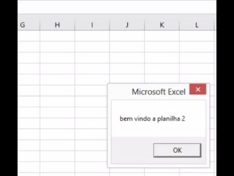 Criando um aviso PopUp no Excel - YouTube