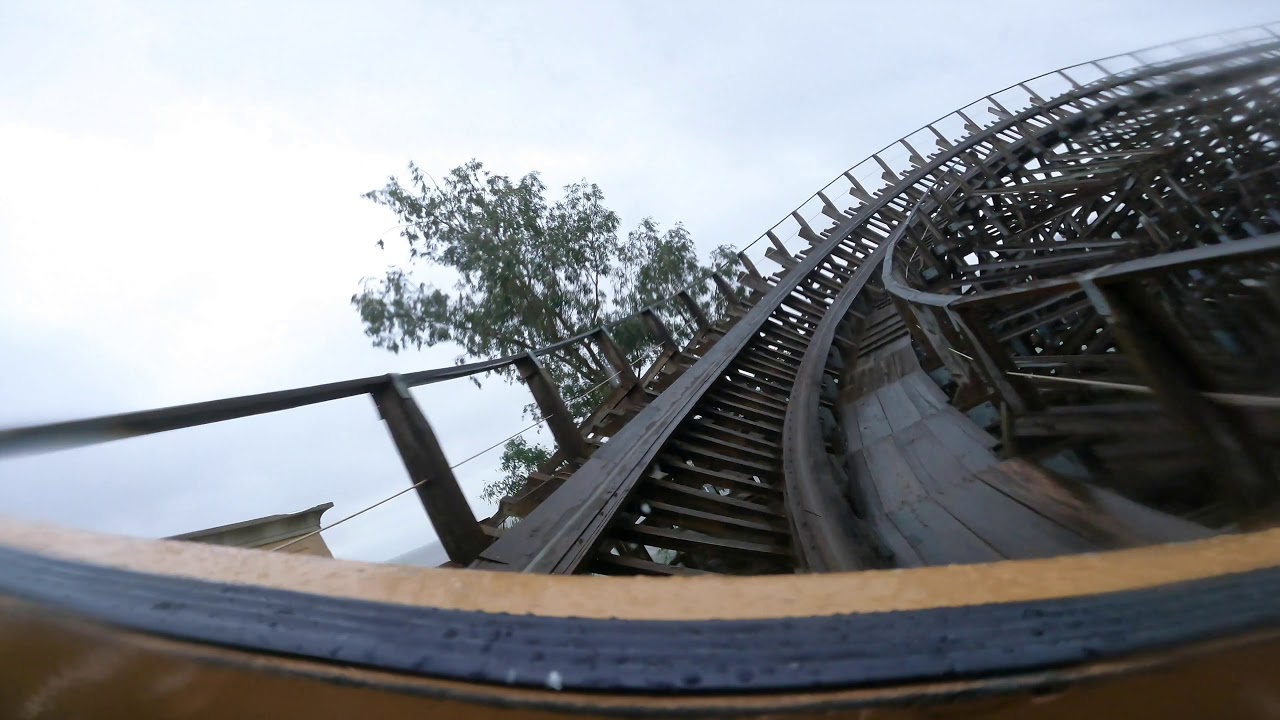 Boardwalk Bullet Wooden Roller Coaster POV Kemah Boardwalk in Texas ...
