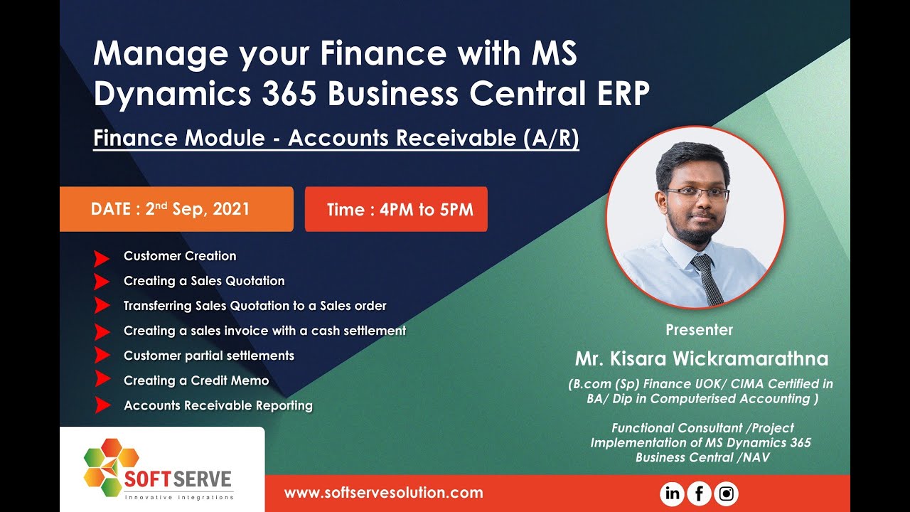 Microsoft Dynamics 365 Business Central - Finance Module - Accounts ...