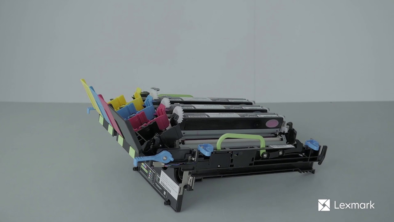 Lexmark C4150 - Replacing the Colour imaging kit - YouTube