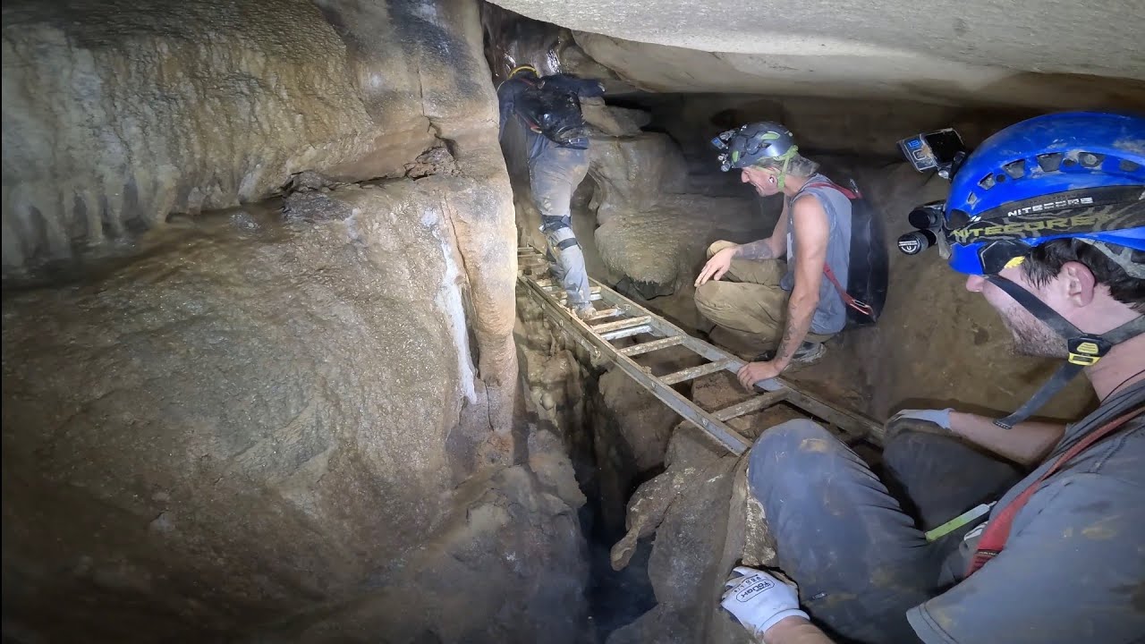Deep Collapsing Canyon Cave With A 100' Radio Tower inside - YouTube