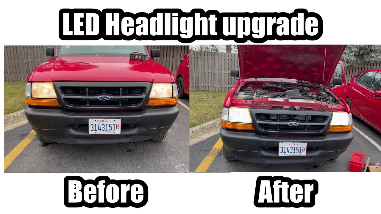1998 Ford Ranger-LED headlight replacement - YouTube