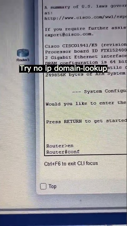 Disable Domain Lookup - Packet Tracer - YouTube