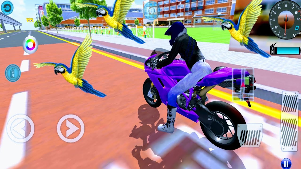 3D Driving Class - On The Road Funny Driving With Red Motorbike Games ...