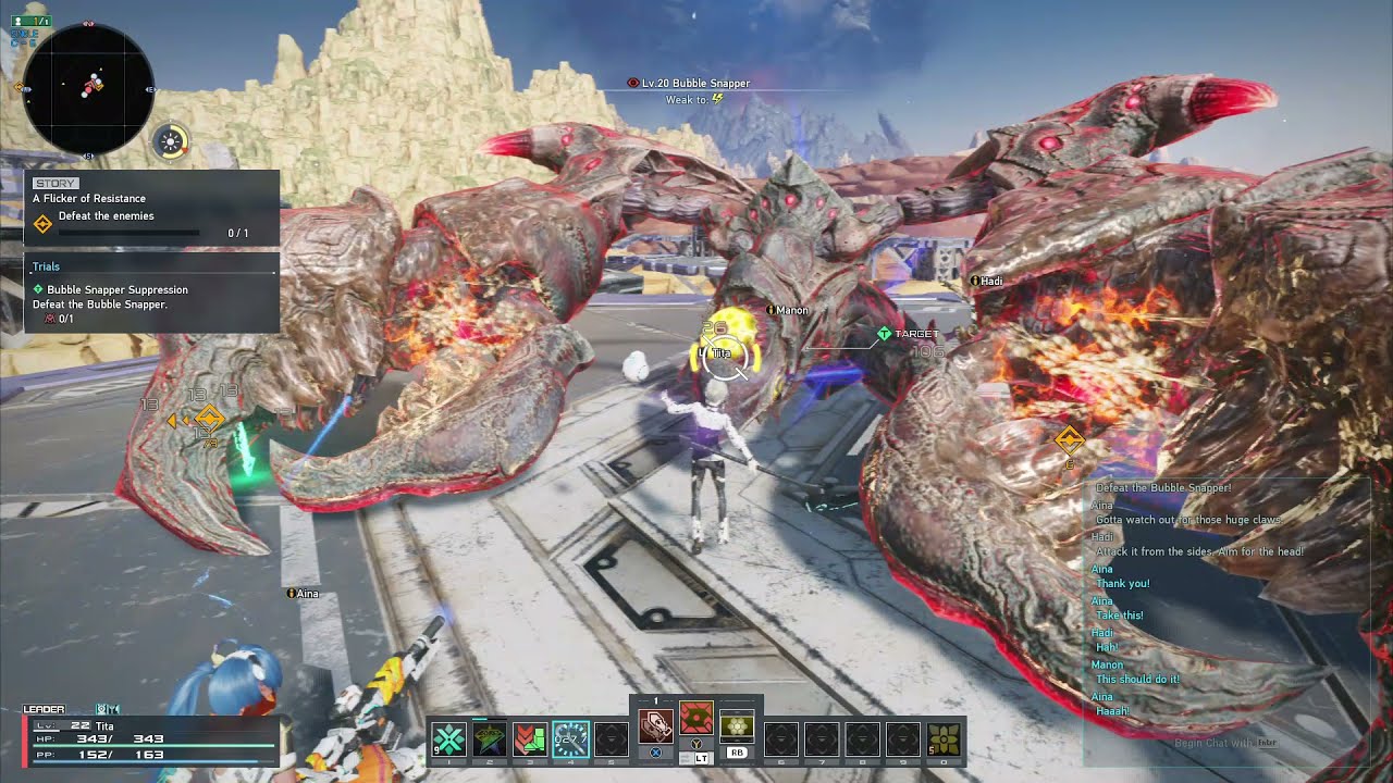 Phantasy Star Online 2 New Genesis: Bubble Snapper Boss Fight - YouTube