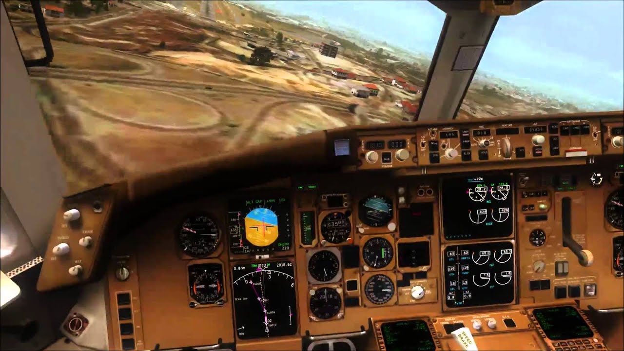 FSX MHTG Approach - Microburst on short final - YouTube