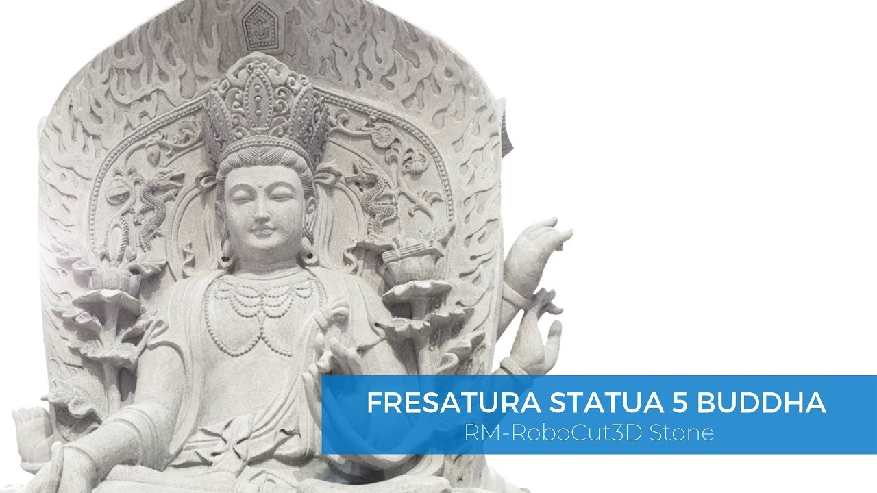 Marble Buddha statue milling | RoboCut Stone - YouTube