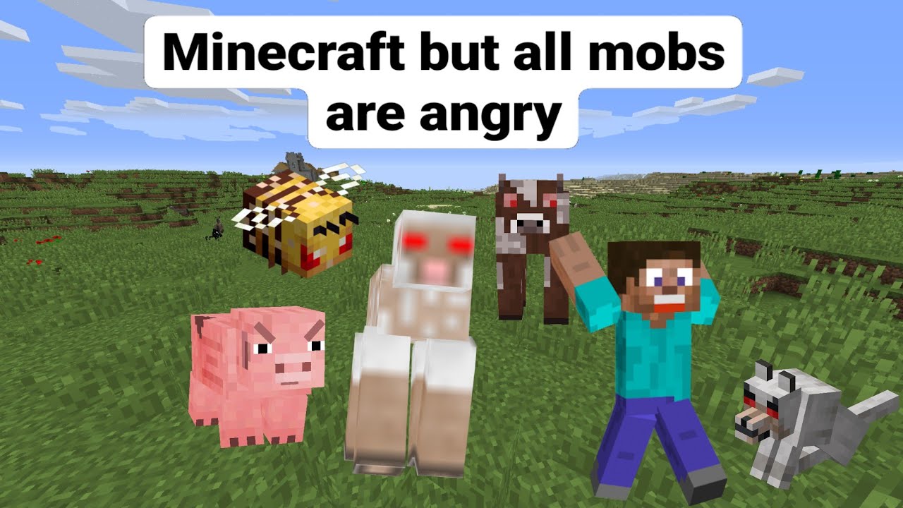 Minecraft, but all mobs attack me! | #minecraft #funny #minecraftbut ...
